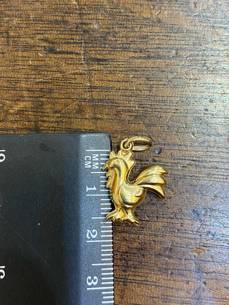 Rooster Charm in 9ct Yellow Gold - Etsy