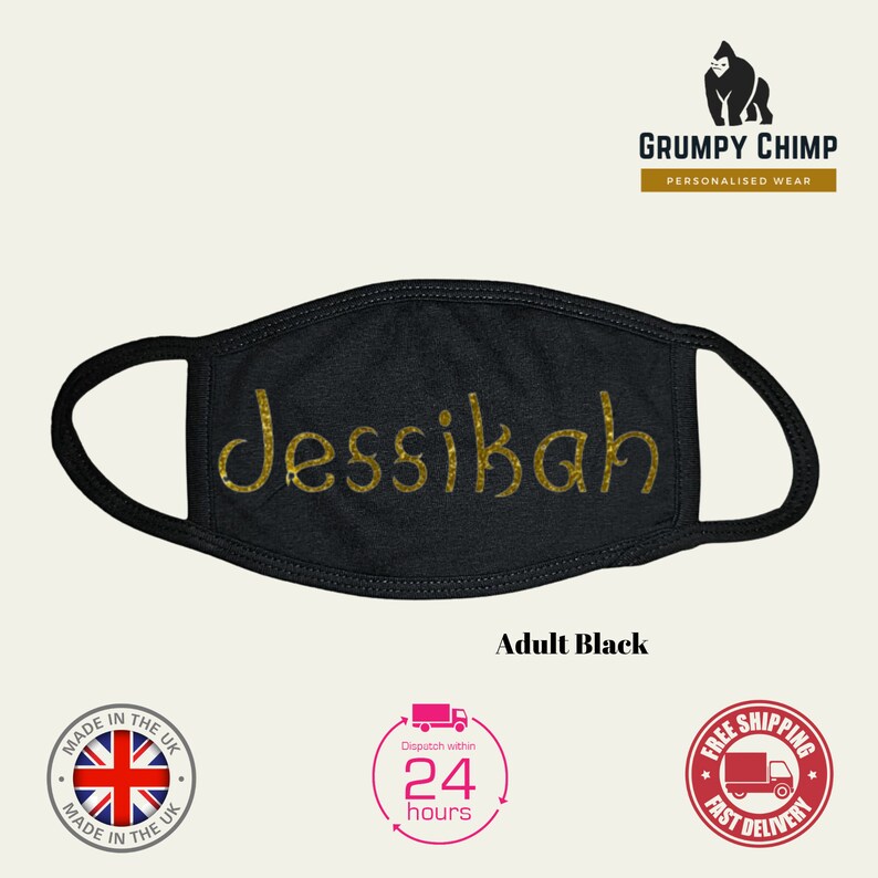 Personalised Face Mask Custom Name Face Mask Custom Text - Etsy