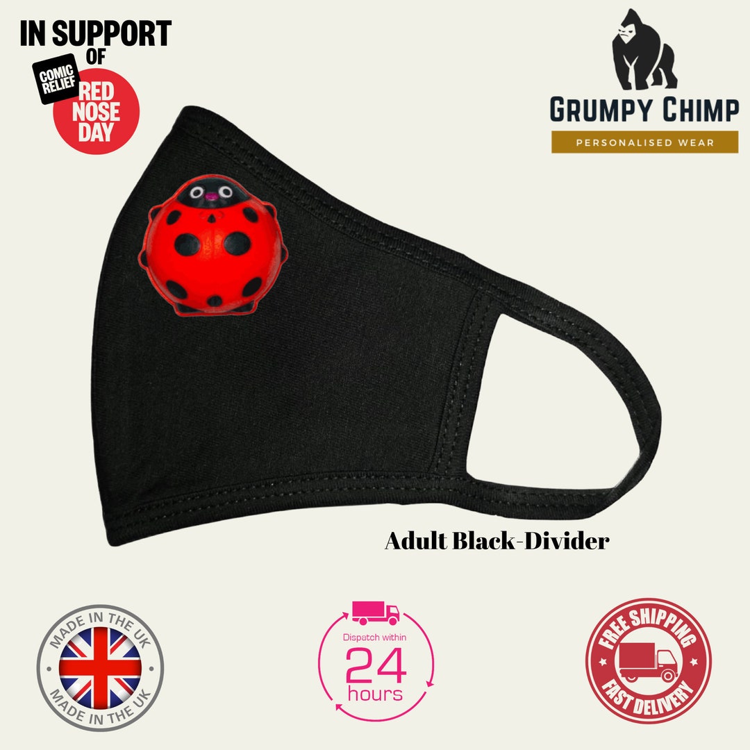 Red Nose Day Face Mask, Comic Relief Face Mask, Charity Face Mask ...