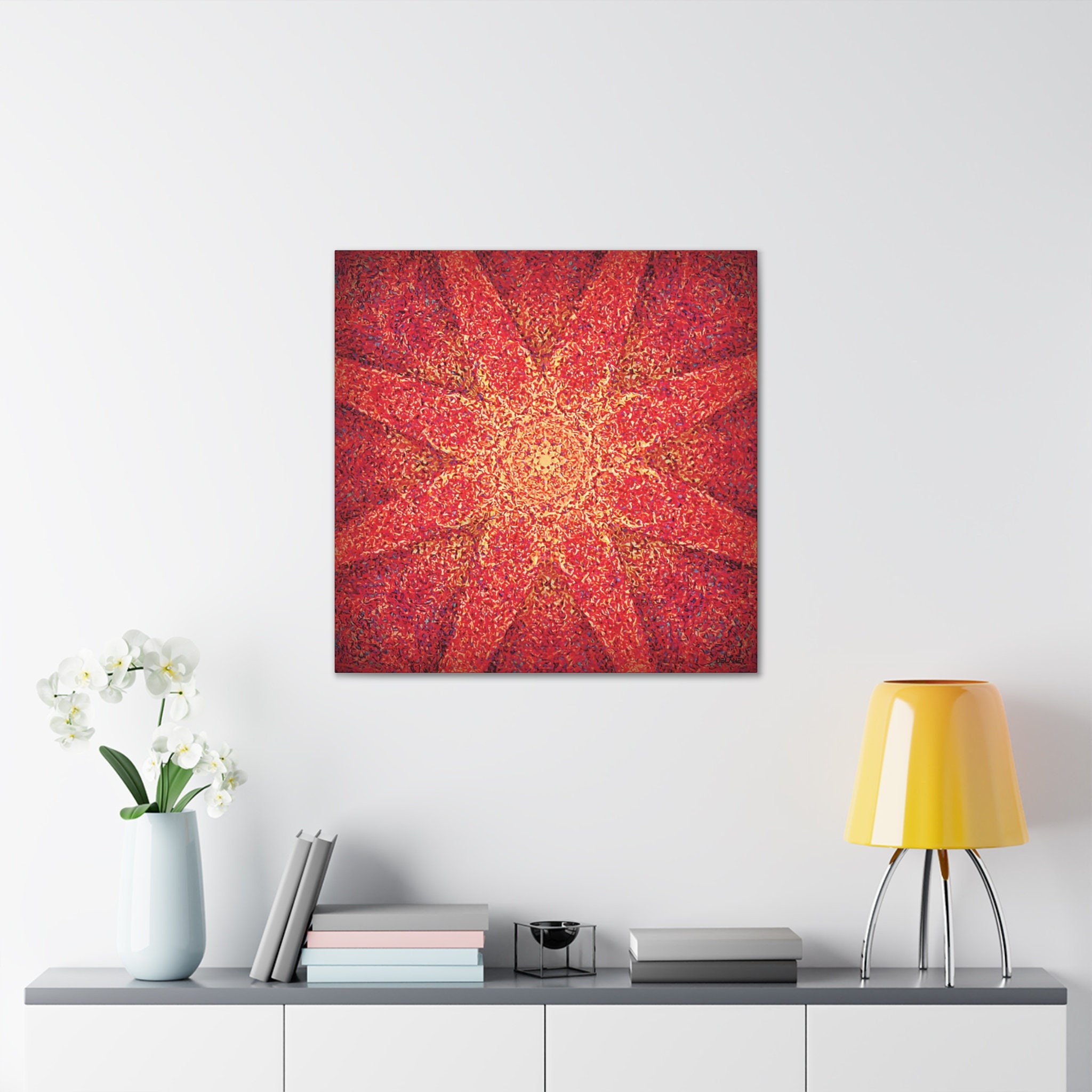 STAR OF ISHTAR Contemporary Mandala Fine Art Digital Print on 1.5 Inch ...