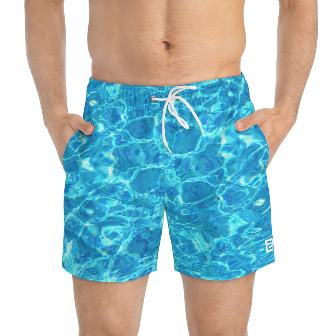Splash Swim Trunks Cool Blue Water Pool Image Beach Wear Artist Gerard ...