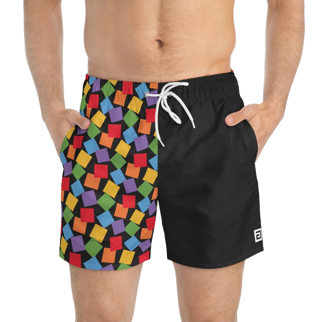 Confetti Swim Trunks Colorful Graphic Pattern Rainbow Colorsartist ...
