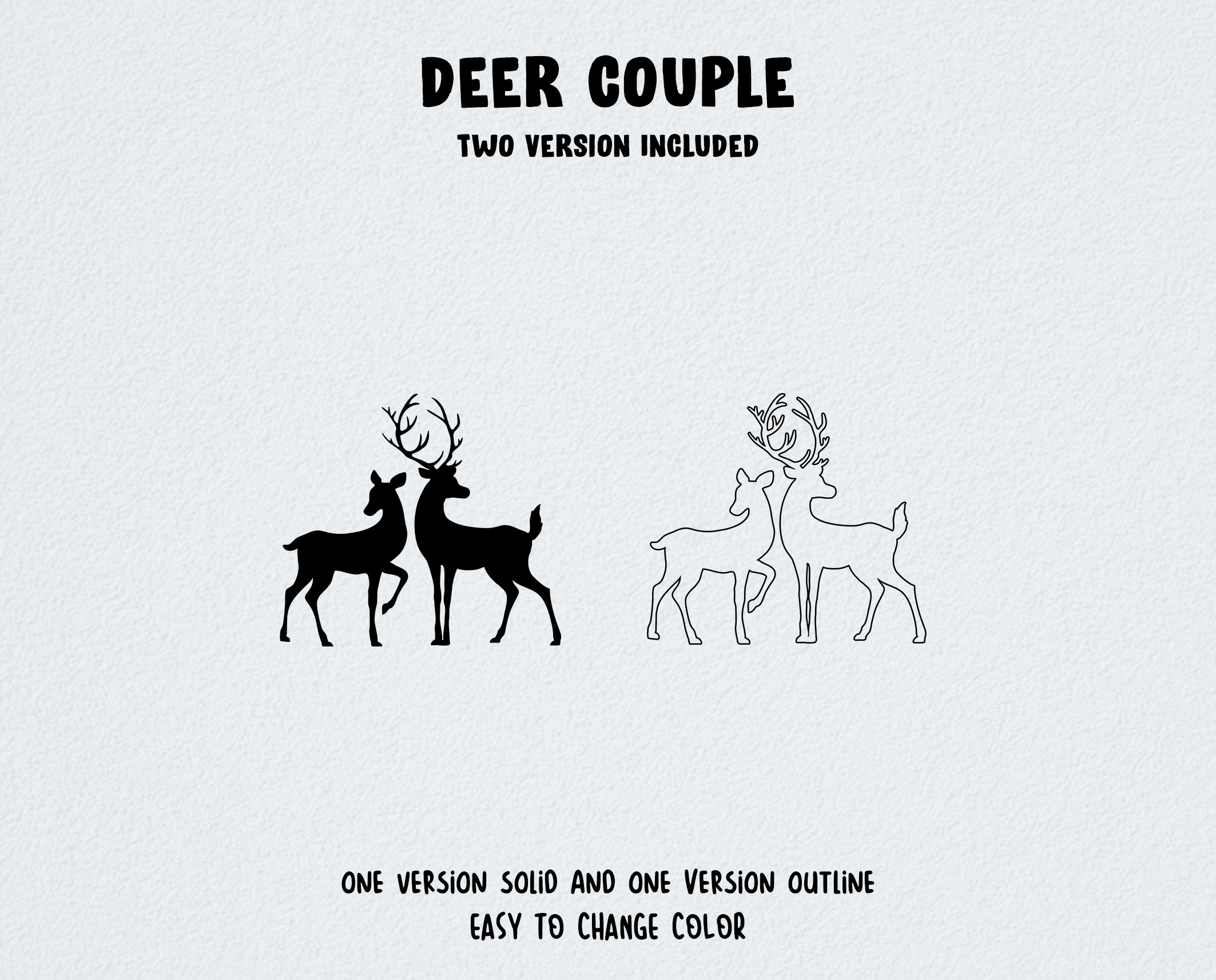 Deer Couple SVG Deer Silhouette Deer SVG Roe Deer SVG - Etsy