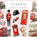 28 London Clipart, Watercolor England Clipart, Travel Clipart, United ...