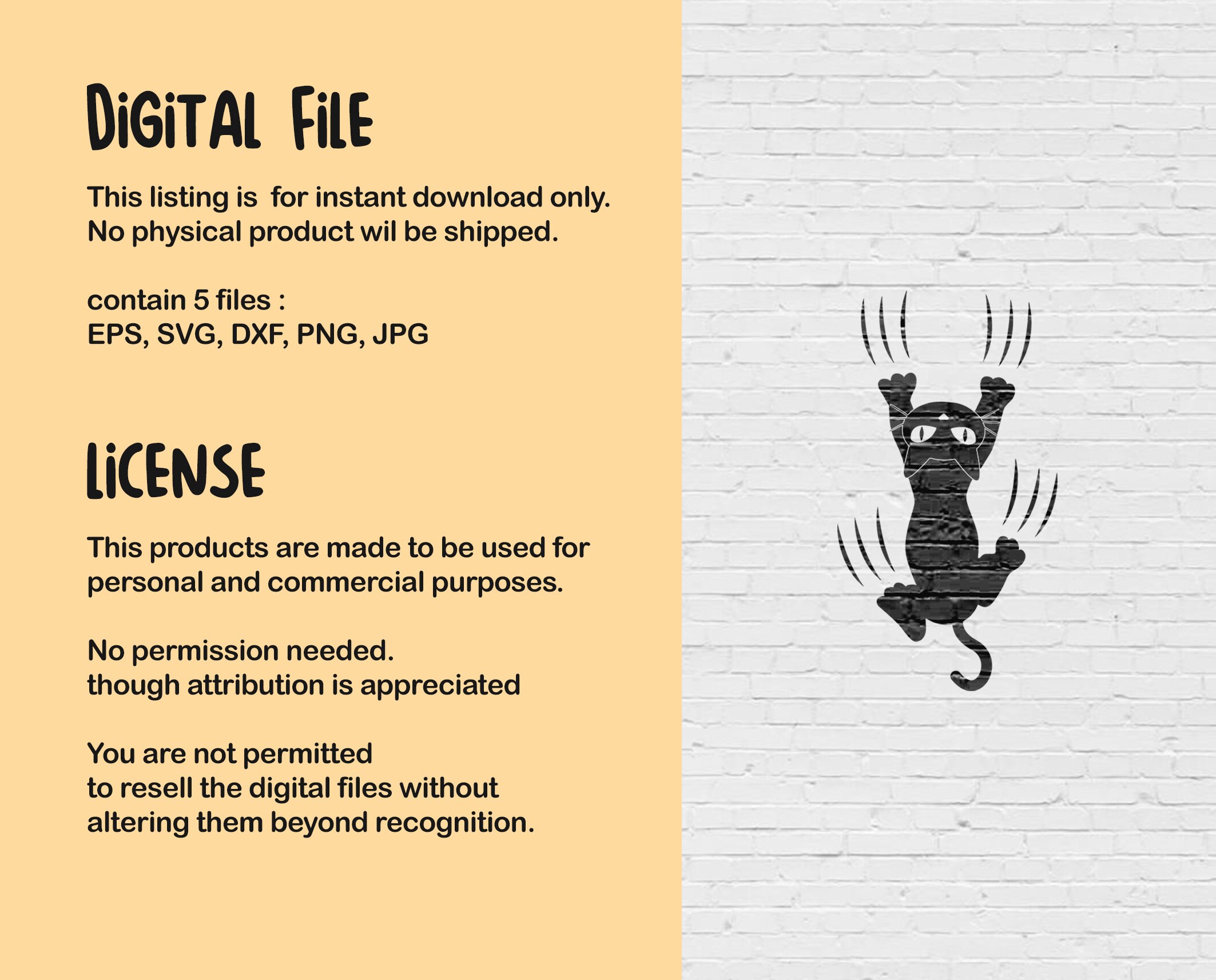 Fallin Cat SVG Cat SVG Cat Clipart Cat Silhouette Cat - Etsy