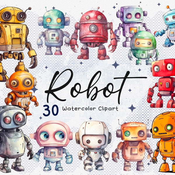 Robot Clipart - Etsy