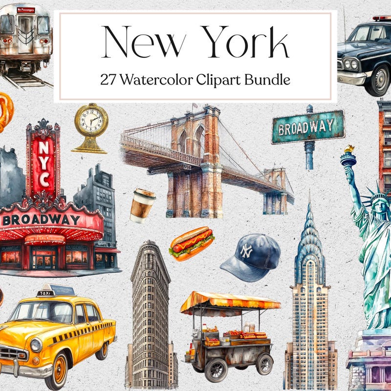 New York Icons Svg - Etsy UK