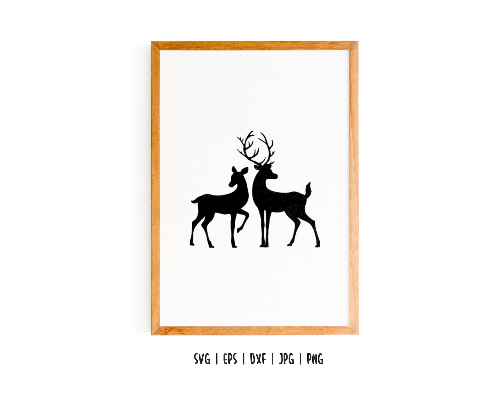 Deer Couple SVG Deer Silhouette Deer SVG Roe Deer SVG | Etsy