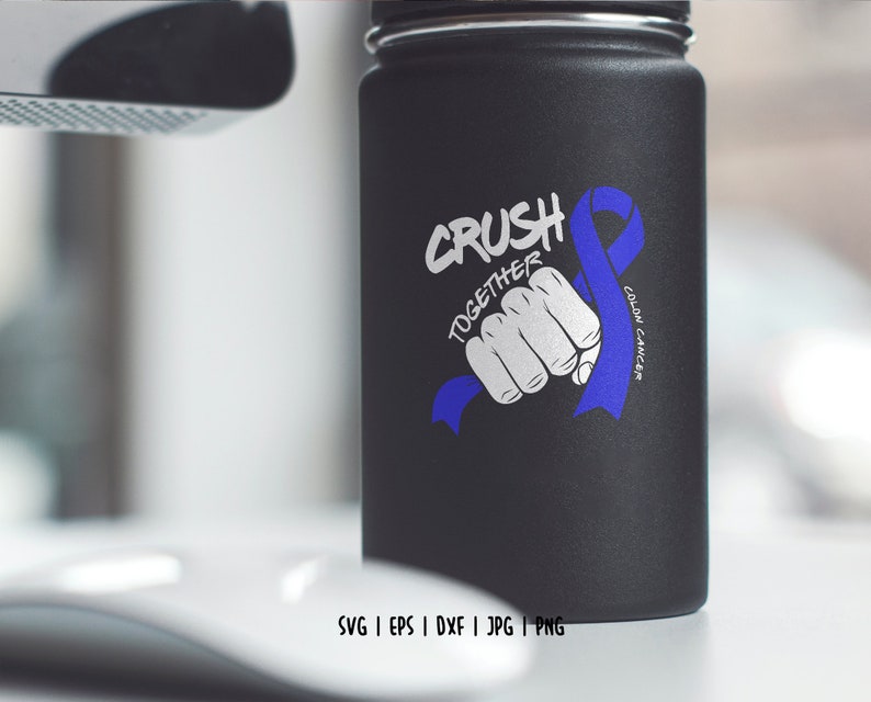 Crush Colon Cancertogether Svg, Colon Cancer Awareness, Cancer ...