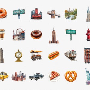 New York Clipart, City Travel Graphic, Scrapbooking City, Instant ...