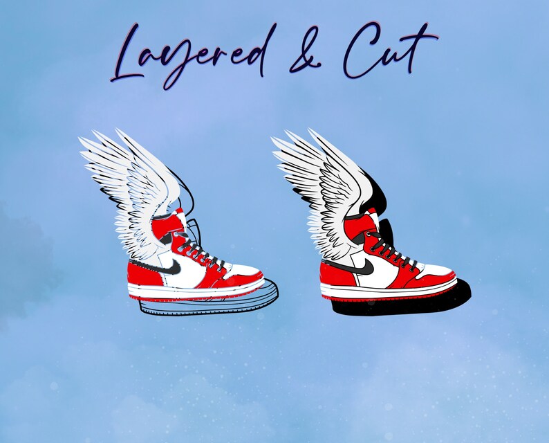 Winged Sneaker Svg Sneaker Svg Sneaker Clipart Shoe With - Etsy
