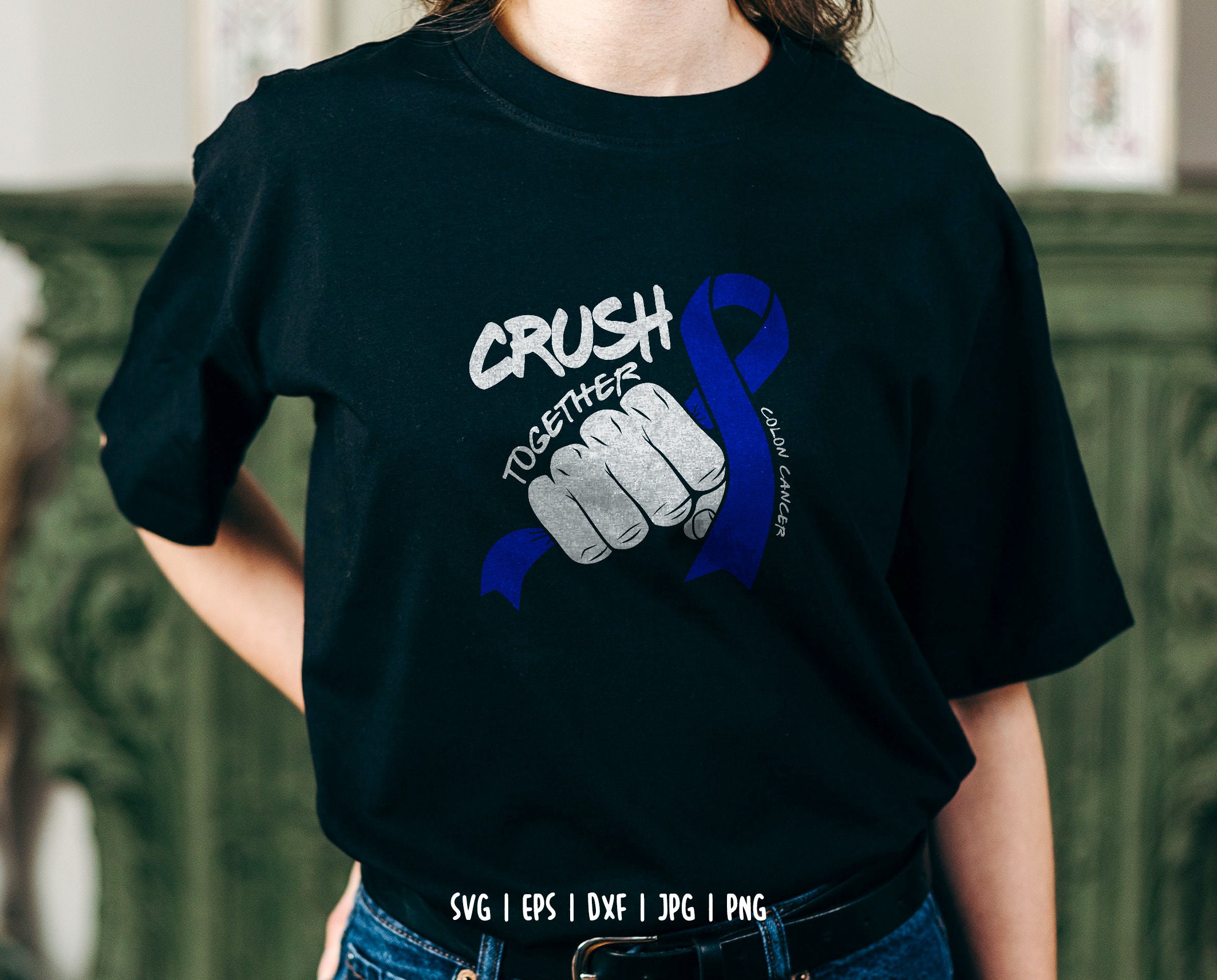 Crush Colon Cancertogether Svg, Colon Cancer Awareness, Cancer ...