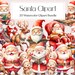 20 Santa Claus Clipart Watercolor Cute Santa Png Christmas - Etsy