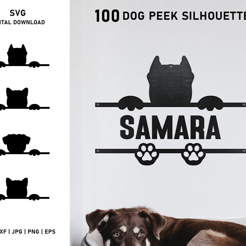 Dog Monogram Svg - Etsy