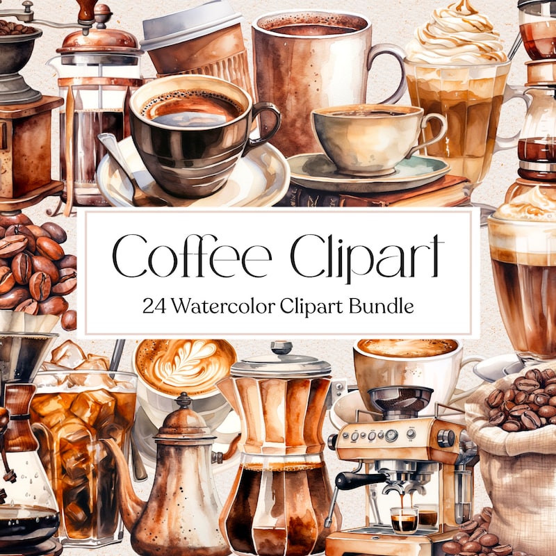 Coffee Clipart - Etsy