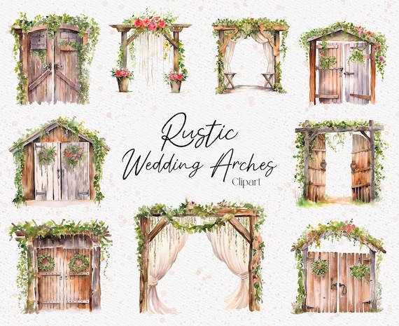 Rustic Wedding Border Clipart