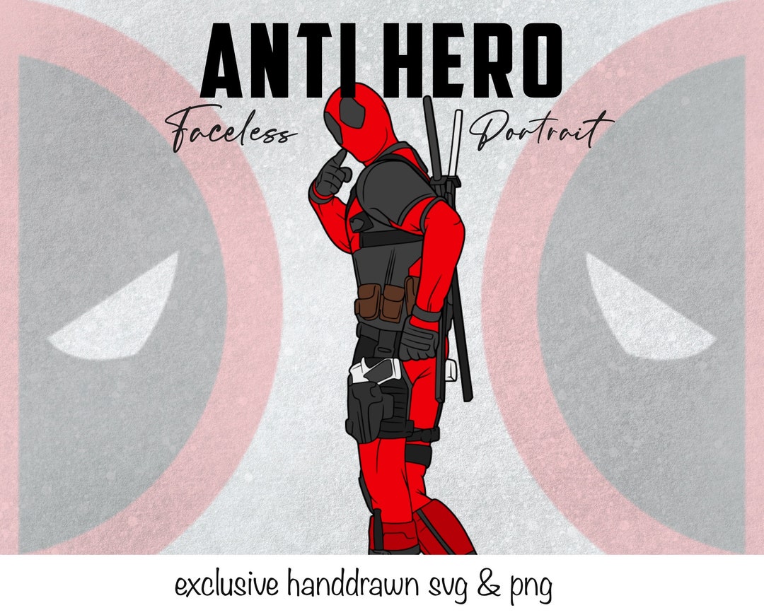 Faceless Potrait Superhero Svg, Antihero Svg, Dead Superhero Svg ...