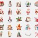25 Christmas Watercolor Clipart, Watercolor Winter Clipart, Santa ...