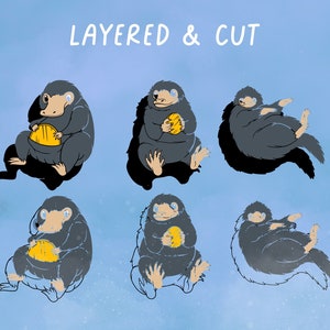 3 Wizard Creature SVG, Magical Creature PNG, Niffler Svg, Fantastic ...