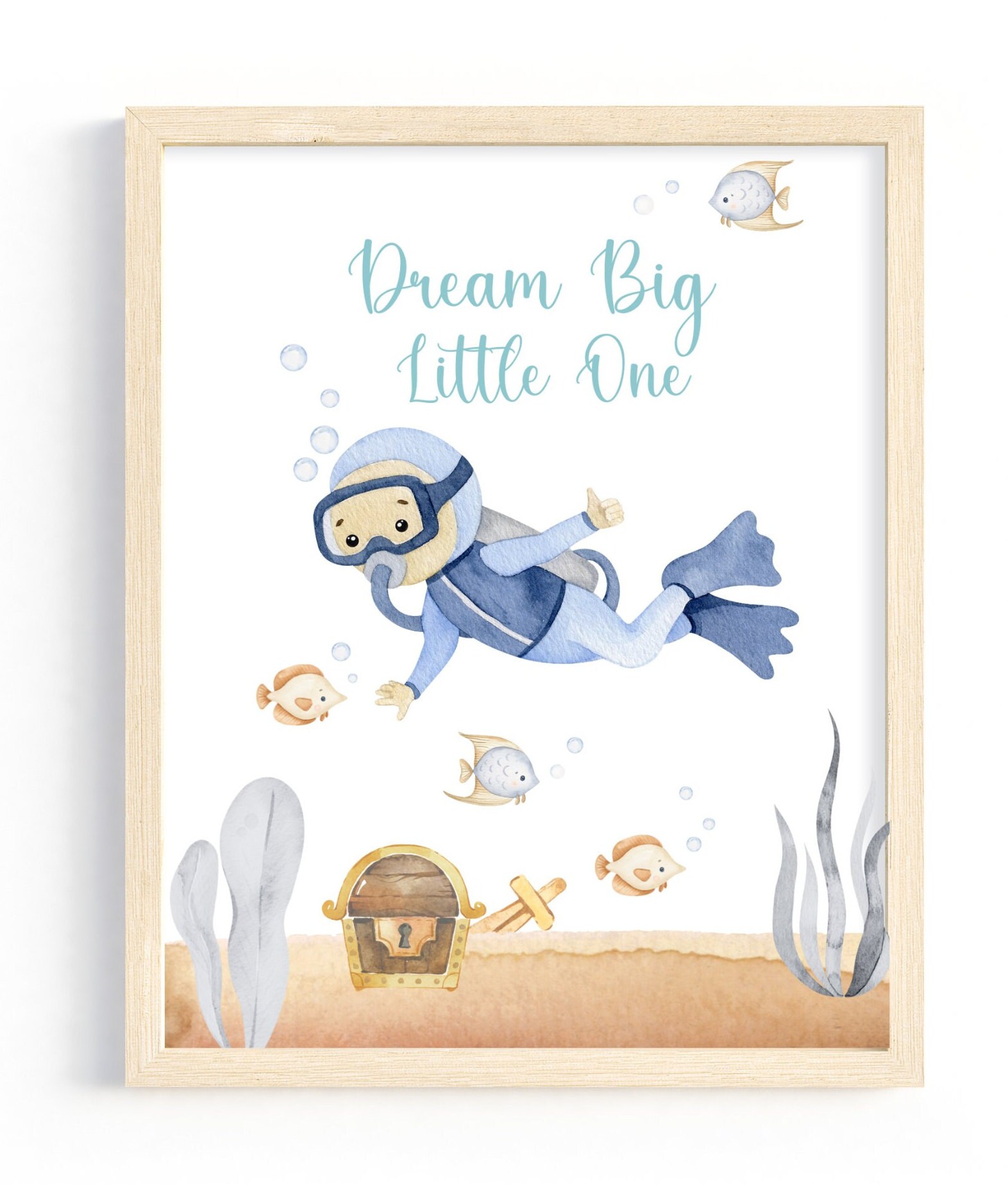 Under the Sea Nursery Wall Art-set of 9 Sea Life Posters-boy - Etsy