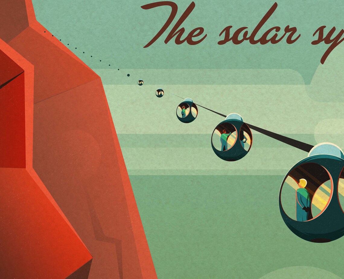 Vintage Space Poster, Space Travel Poster, Spacex Poster, Space Poster ...