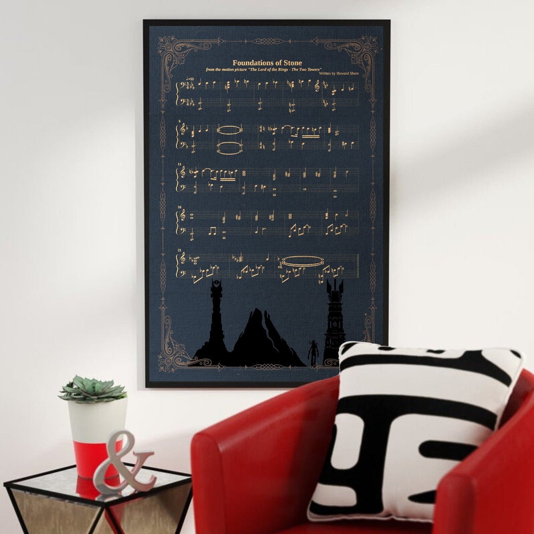 The Lord of the Ring, Howard Shore Print, Howard Shore, Music Sheet ...