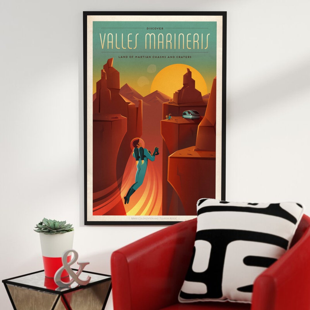 Spacex Poster, Space Poster, Space Travel Poster, Mars Poster, Mars ...
