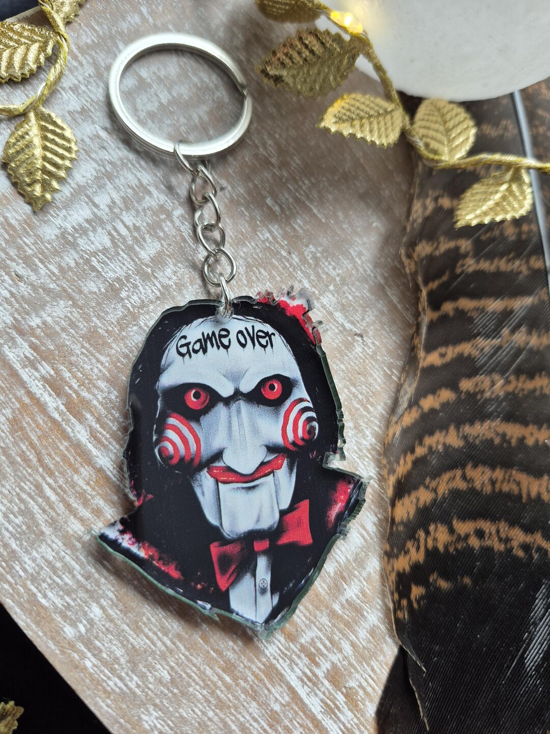 Jigsaw Game Over Movie Decadence Keychain - Etsy
