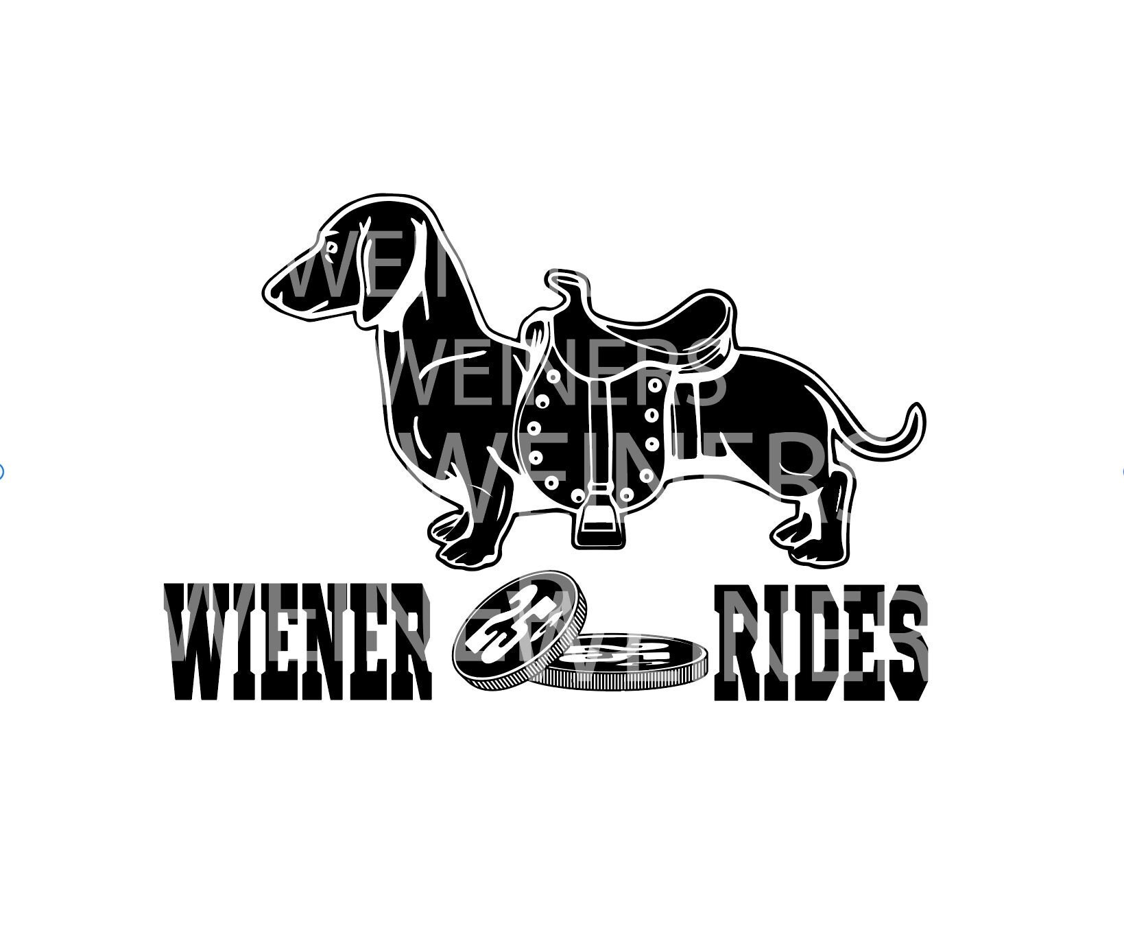 WIENER RIDES SVG Funny Saying Svg Dachshund Gifts Amer - Etsy