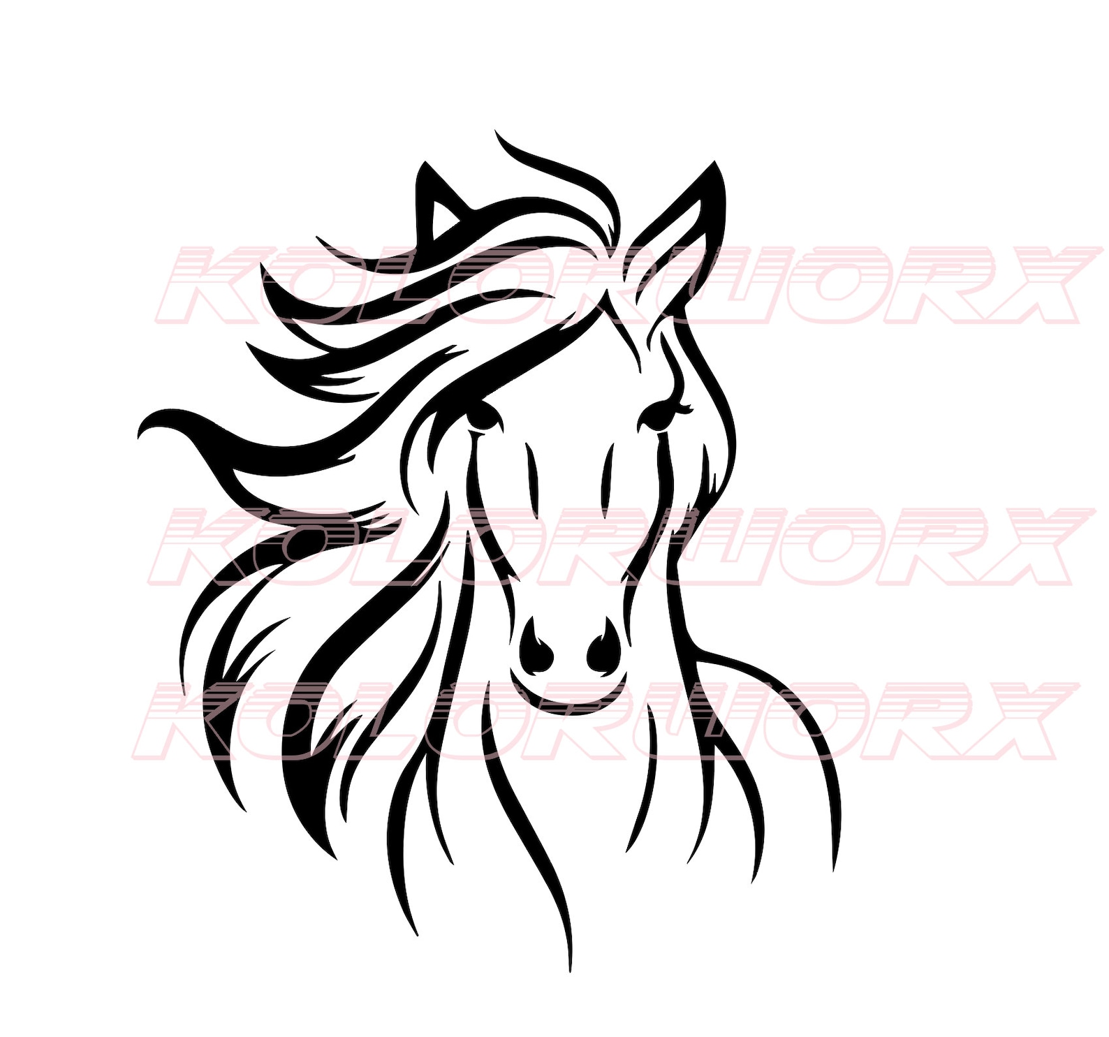 HORSE FACE Svg Png File - Etsy