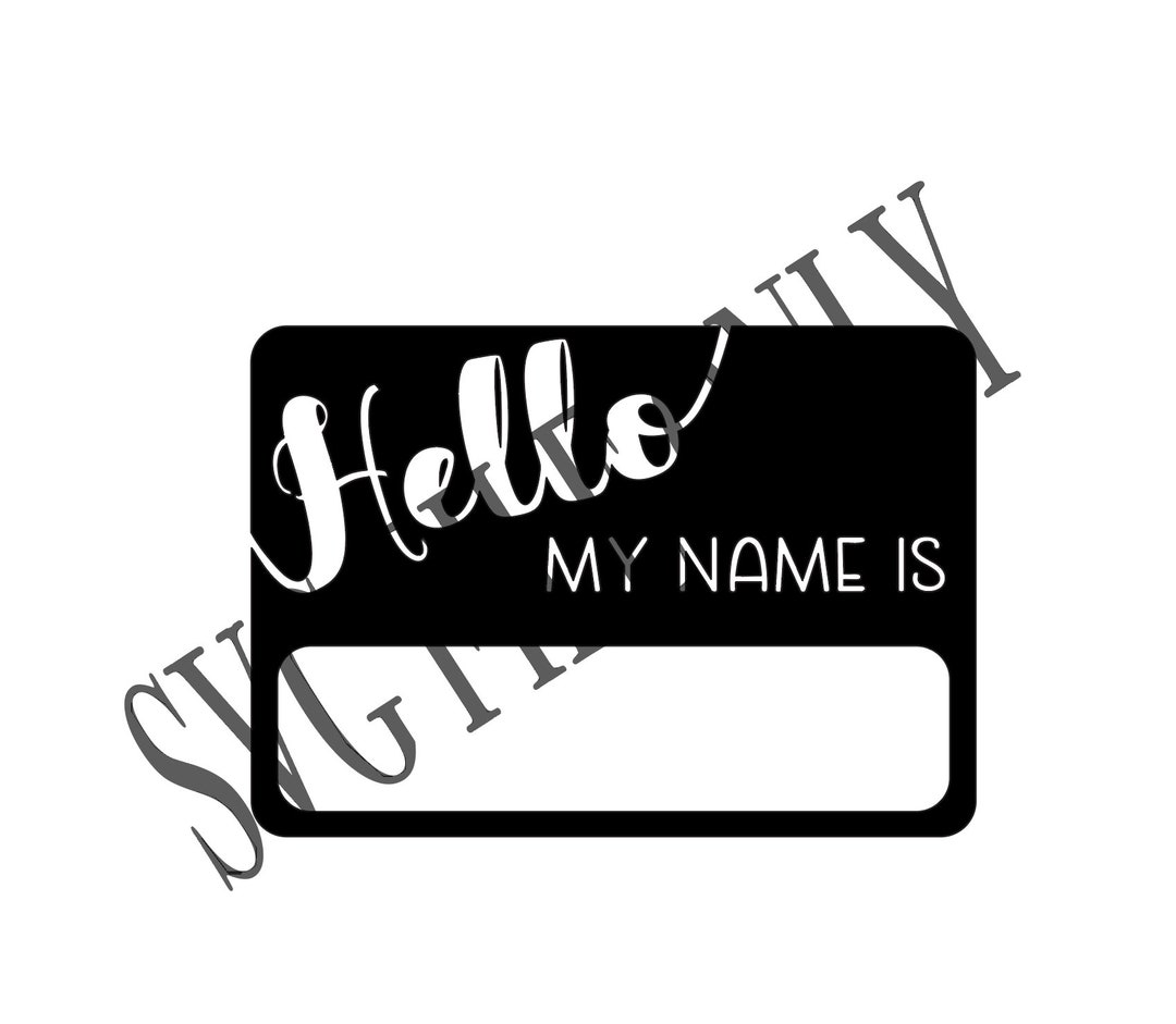 Name Tag SVG File - Etsy