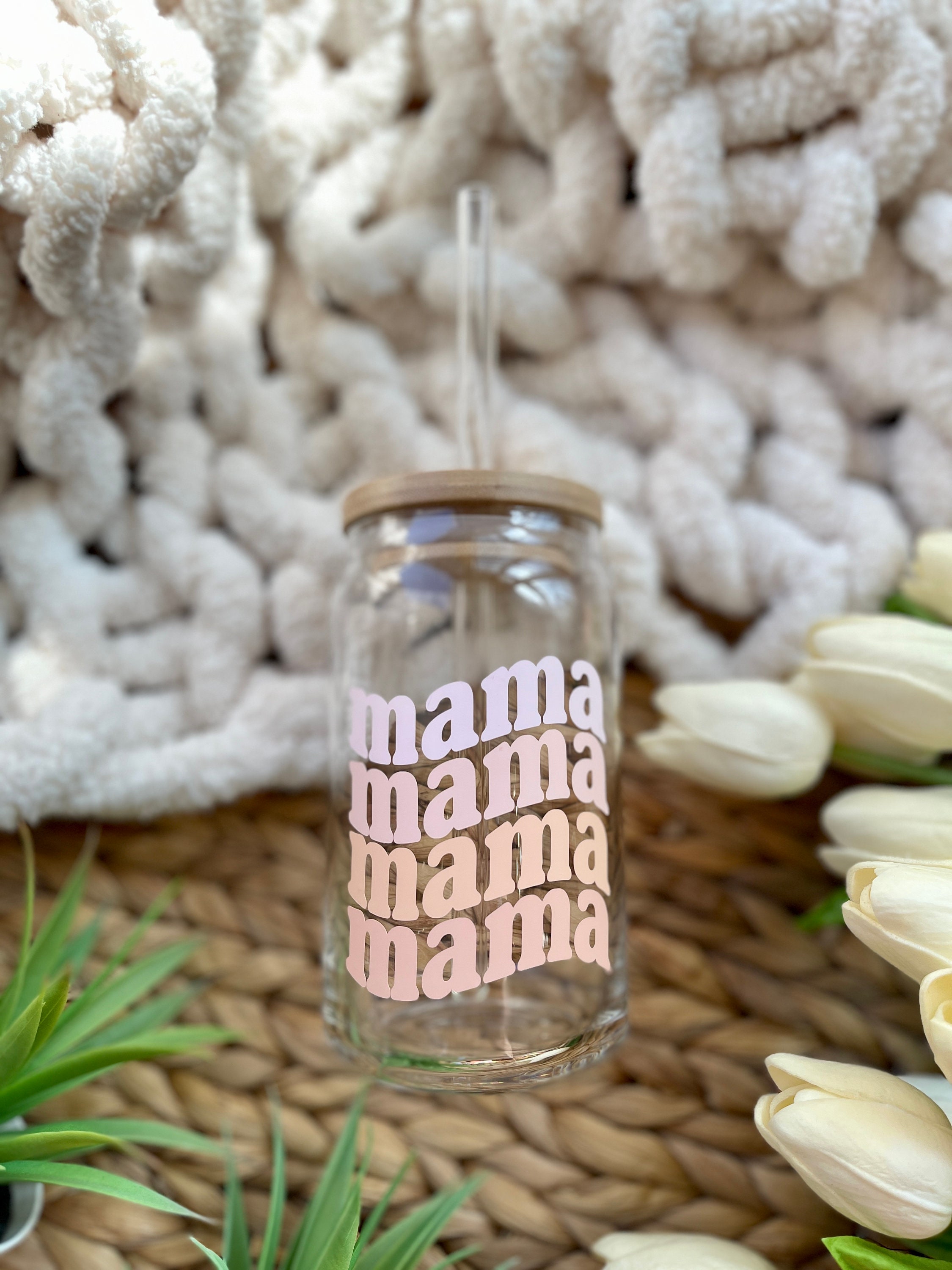 Coffee Can Mama Glass Mama Mother Mom Iced Coffee Glass - Etsy