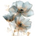 10 Abstract Flower Clipart | Abstract Flower Print | Gold Silver ...