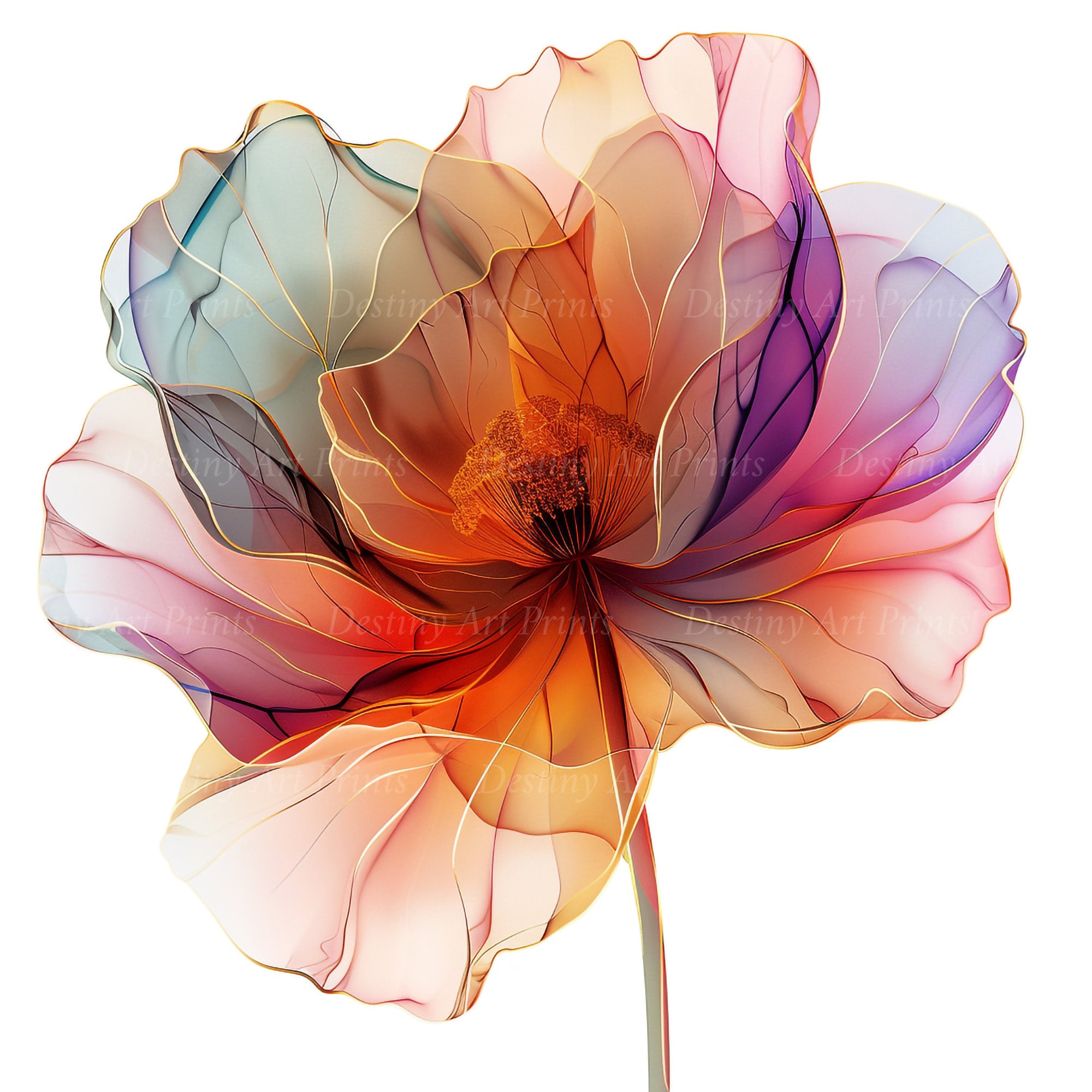 10 imágenes prediseñadas de flores abstractas / estampado de flores ...