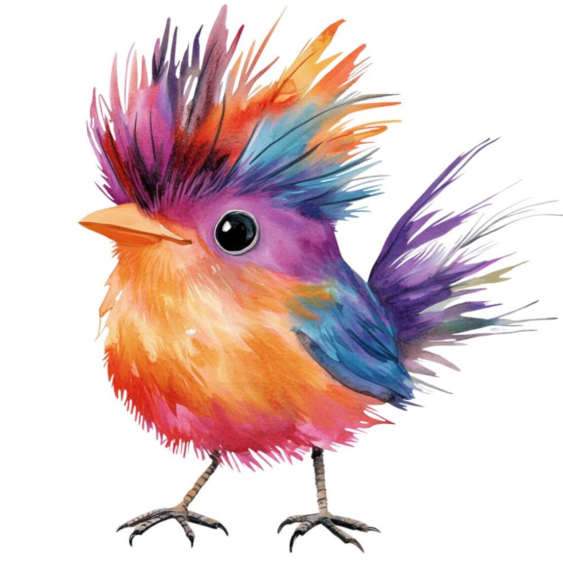 16 PNG Whimsical Birds Clipart, Funny Birds, Digital Clipart ...