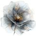 10 Abstract Flower Clipart | Abstract Flower Print | Gold Silver ...