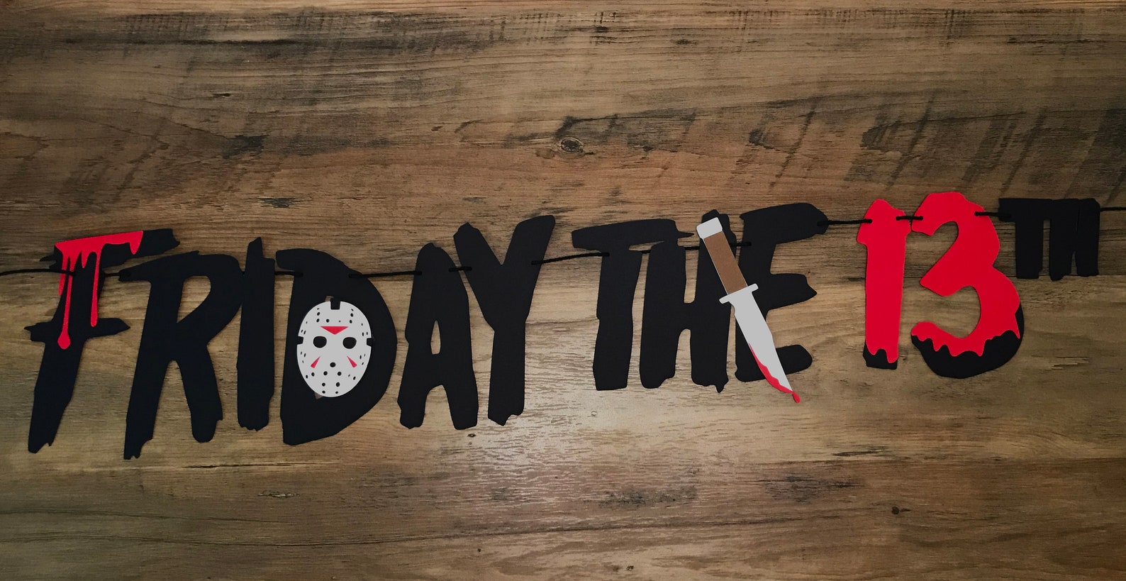 Friday the 13th Banner Horror Movie Decor | Etsy