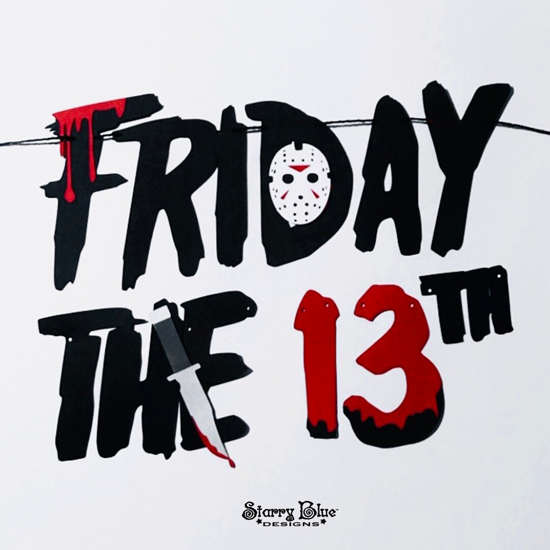 Friday the 13th Banner | Horror Movie Decor | Slasher Movie | Halloween ...