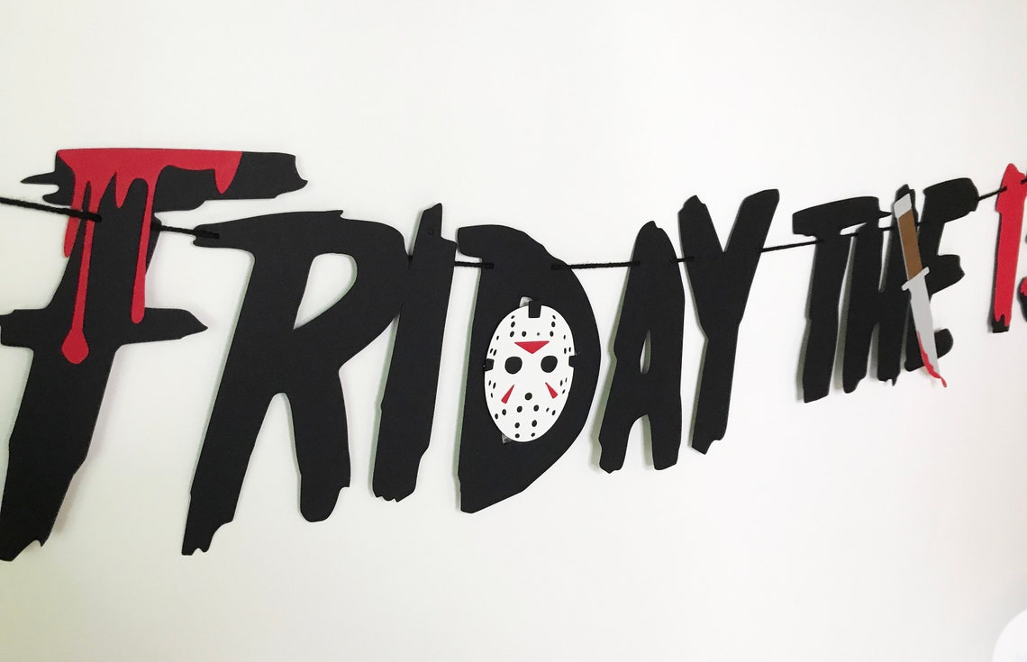 Friday the 13th Banner Horror Movie Decor - Etsy