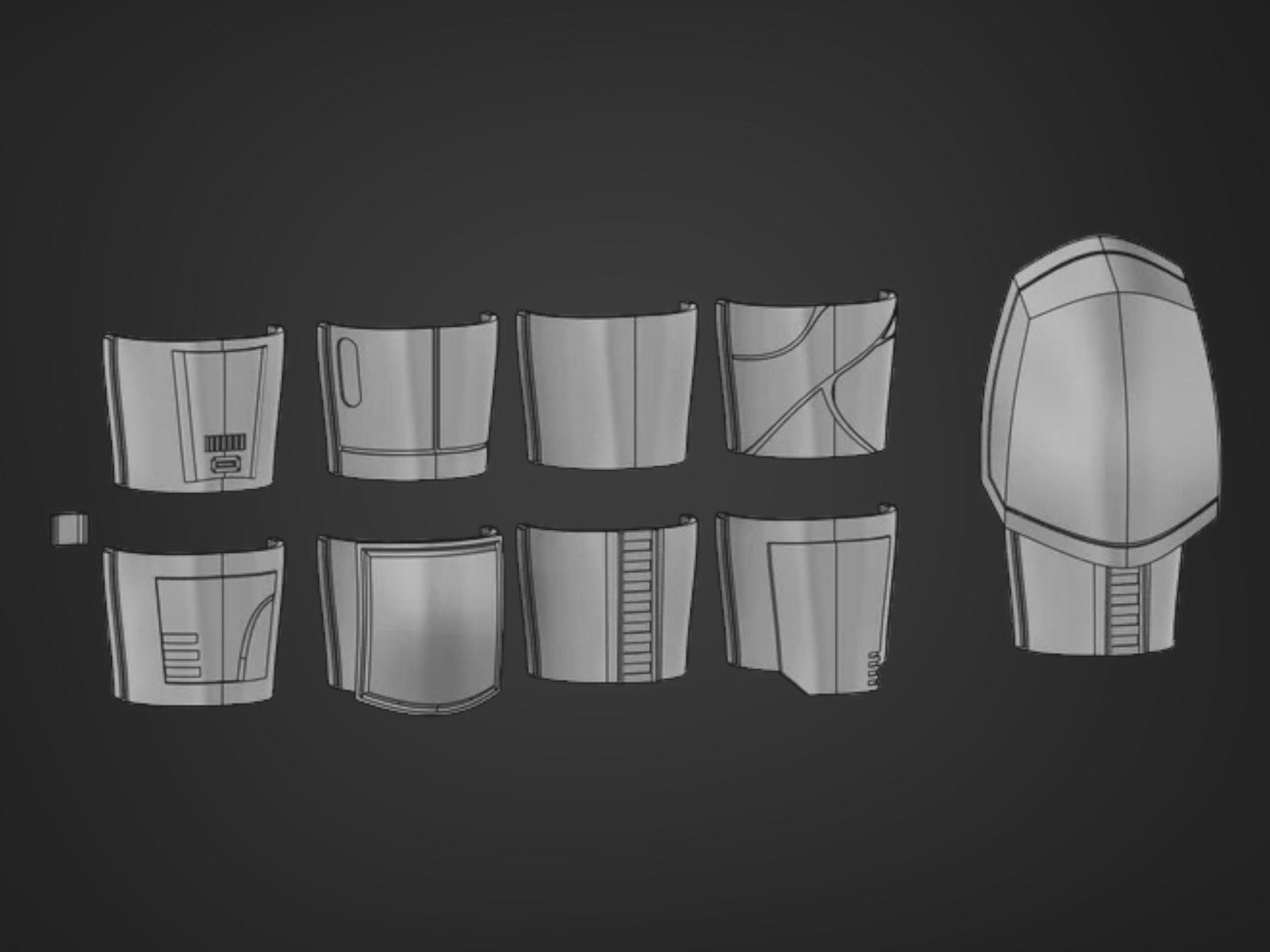 The B1-C Mandalorian Bicep Armor - DIY - Etsy