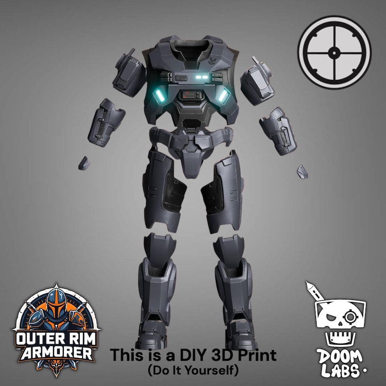 Halo Reach Mark V B MJOLNIR Cosplay Armor - DIY 3D Printed - Etsy