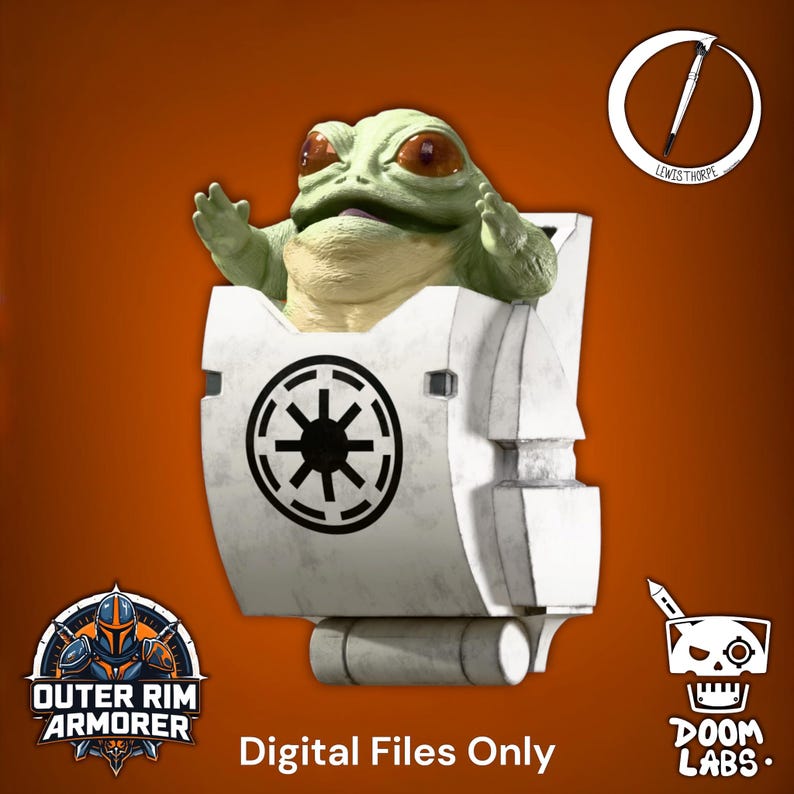 Life-size Baby Rotta Hutt and Clone Trooper Cosplay Backpack - 3D Model ...