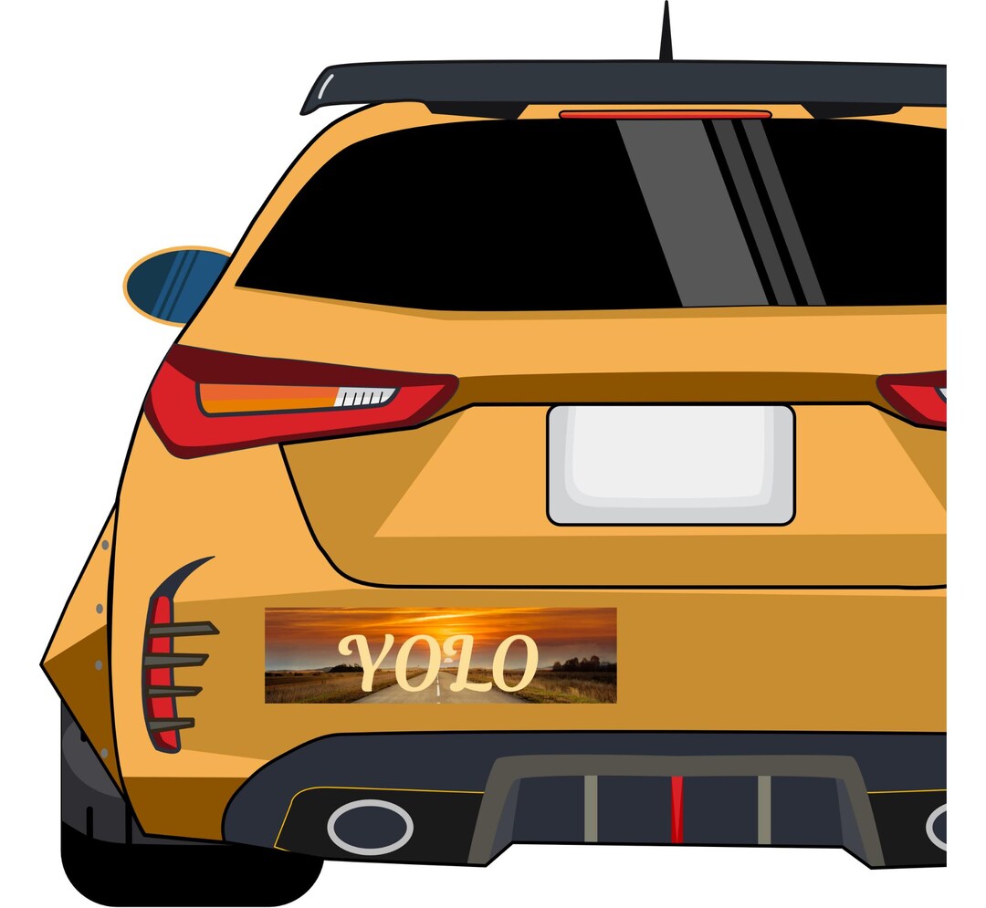 YOLO You Only Live Once Bumper Sticker - Van Life Travel Decal for Car ...