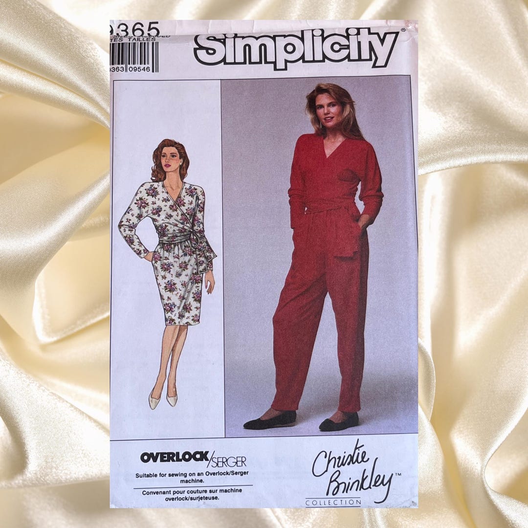 Vintage Sewing Pattern, Pull-on Pants, Skirt and Wrap Top, Simplicity ...