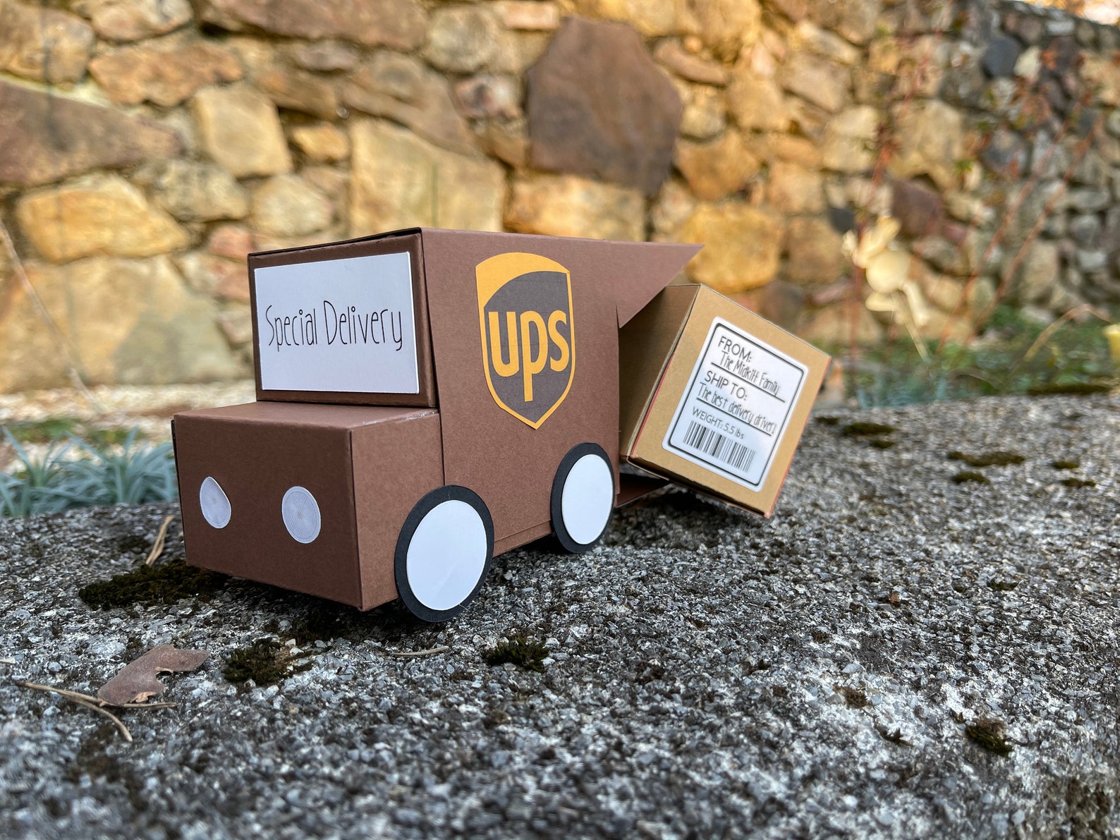 UPS Delivery Truck Gift Box Gift Card Box Delivery | Etsy