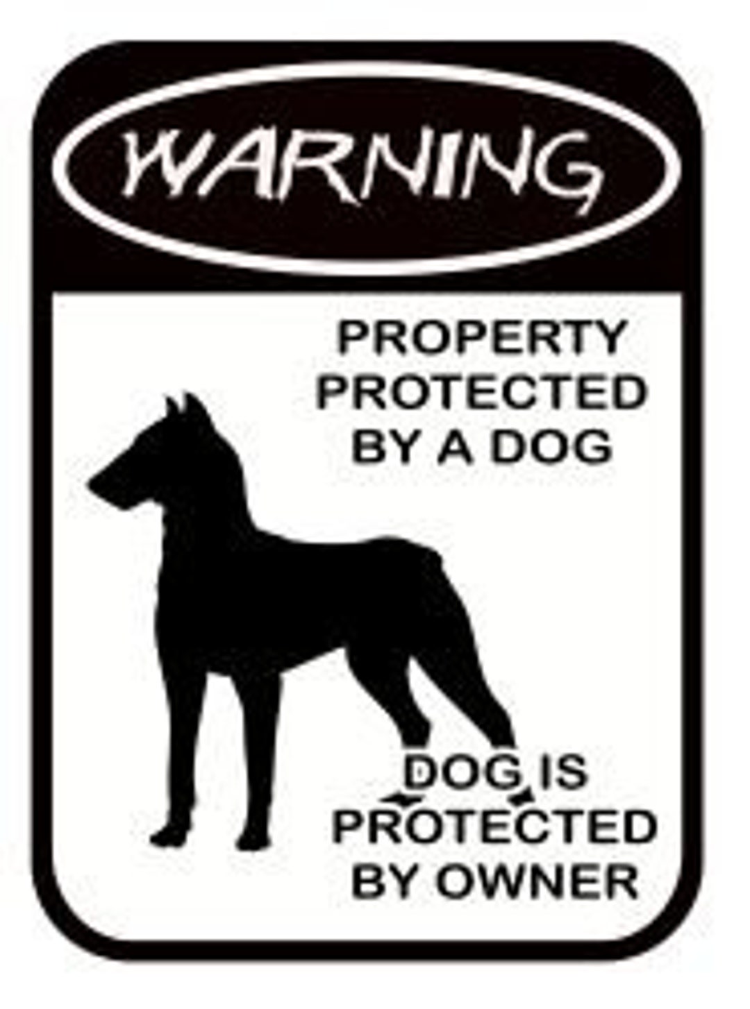 SVG Warning Protected by Dog - Dog Protected by Owner Novelty Sign SVG ...