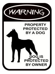 SVG Warning Protected by Dog - Dog Protected by Owner Novelty Sign SVG ...