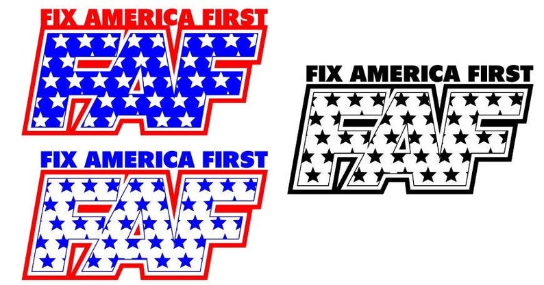 FAF Fix America First - SVG Graphics - - Etsy