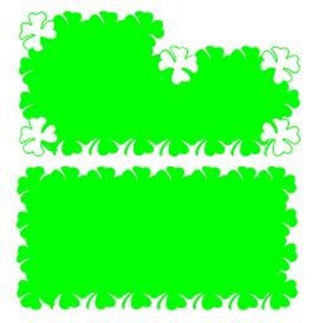 2 Shamrock Borders SVG - Etsy
