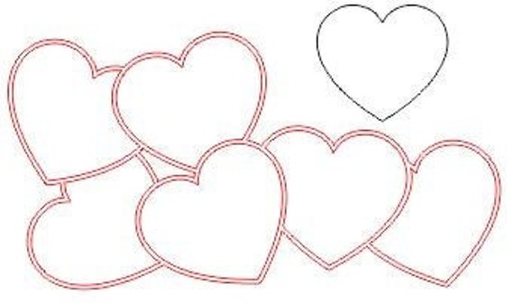 Hearts Border SVG | Etsy